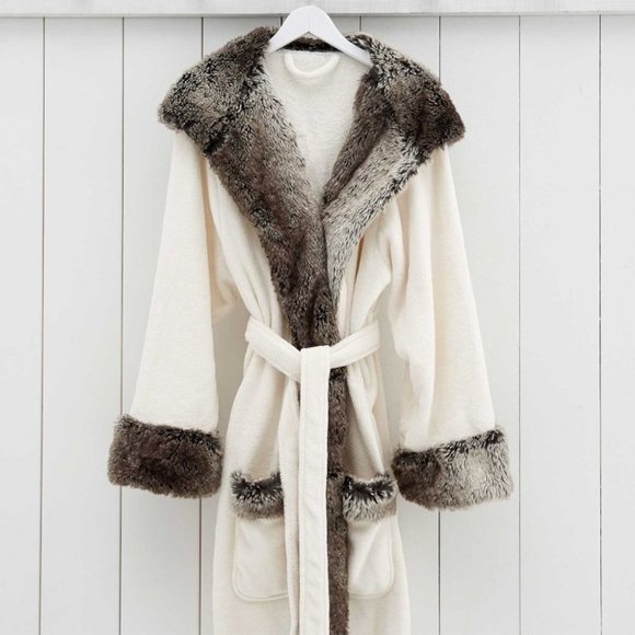 Pottery Barn | Intimates & Sleepwear | Pottery Barn Hooded Cozy Ivory ...